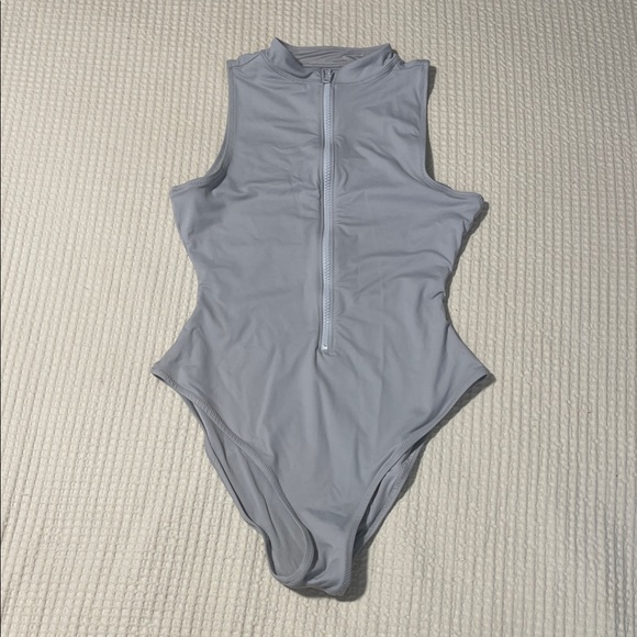 SKIMS | Swim | Skims Light Gray Womens One Piece Swimsuit | Poshmark